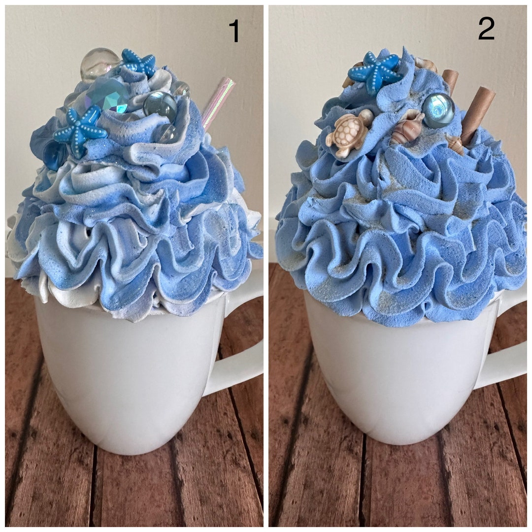 Beach Faux Whipped Cream Mug Toppers - Etsy