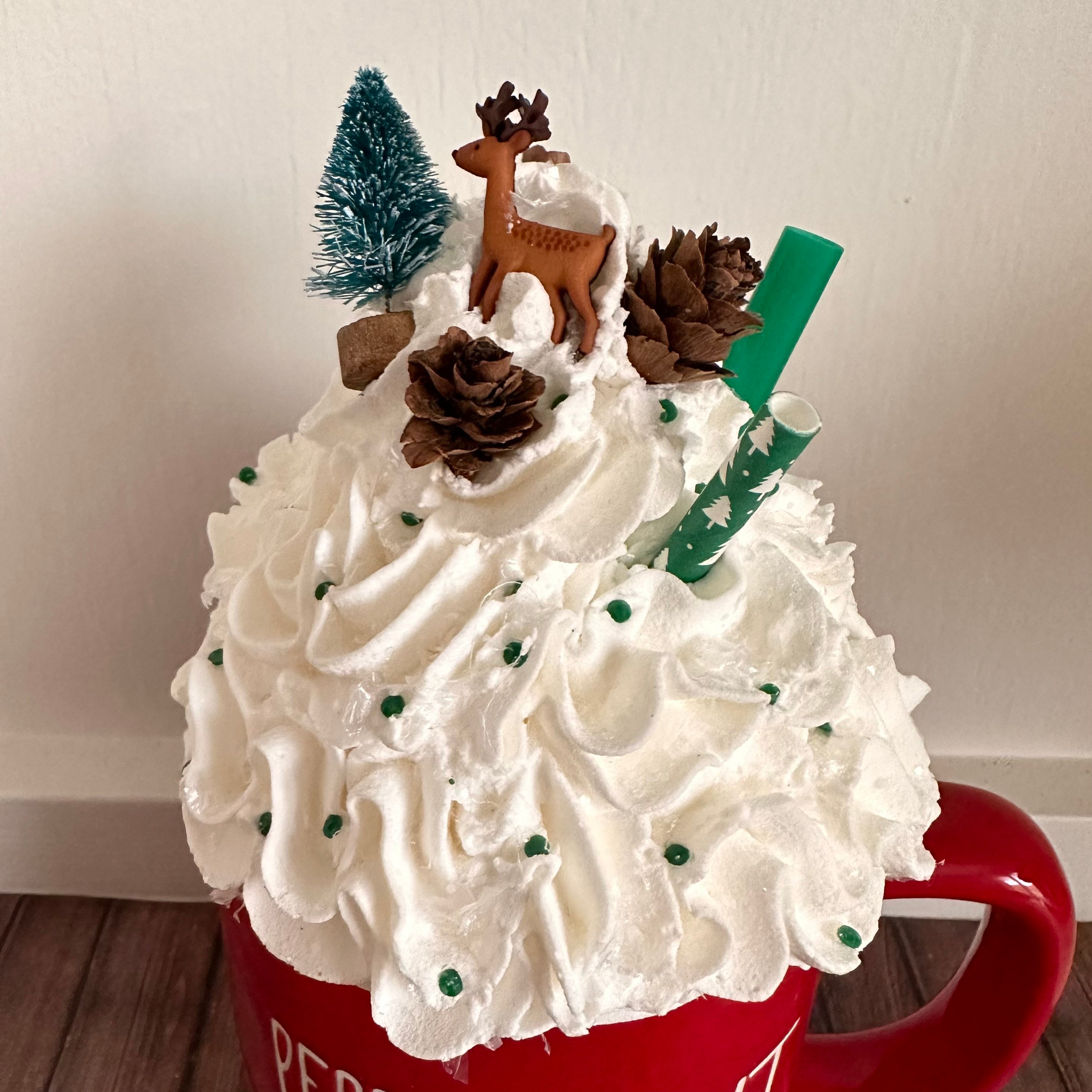 Christmas Faux Whipped Cream Mug Toppers - Etsy