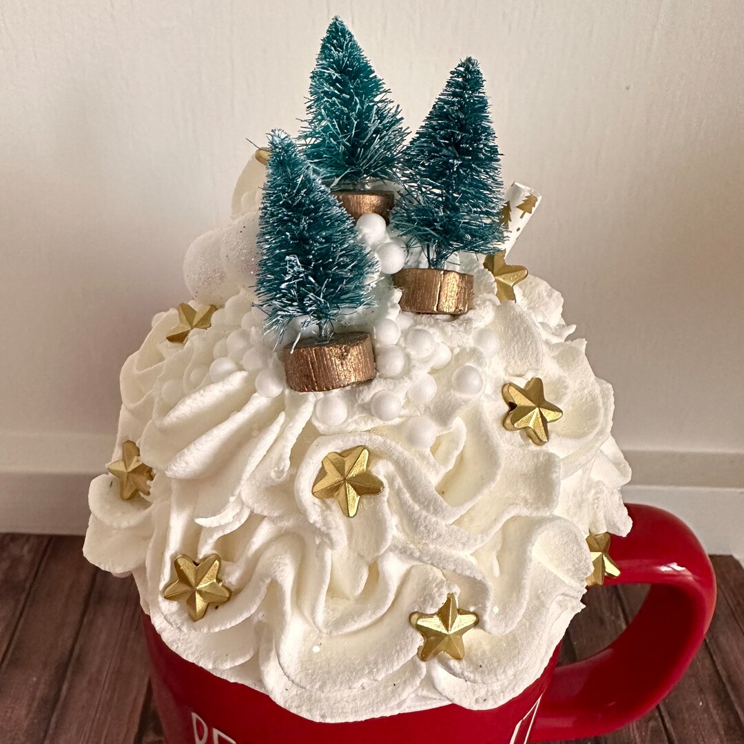 Christmas Faux Whipped Cream Mug Toppers - Etsy