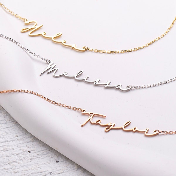 Cursive Necklace - Etsy