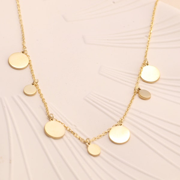 Coin Drop Necklace - Etsy