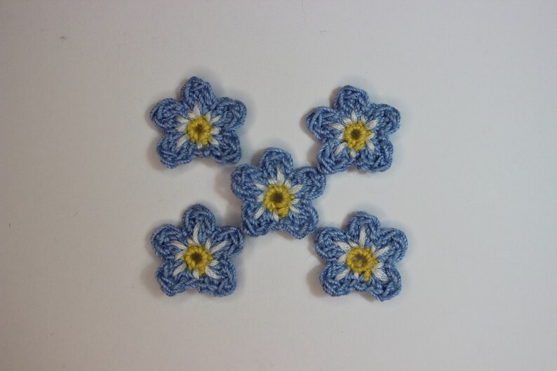 Forget Me Not Flower Crochet Pattern - Etsy