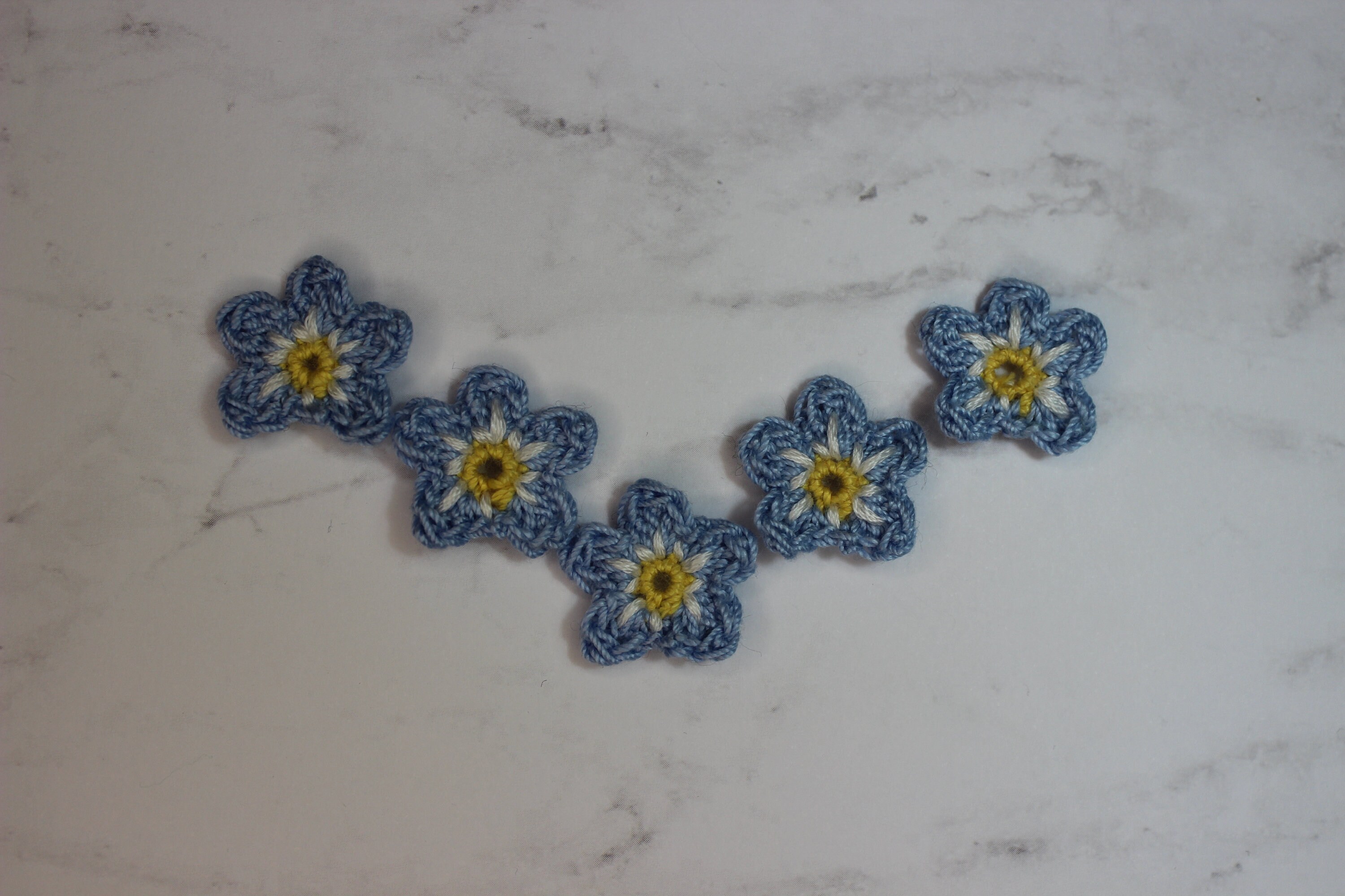 Forget Me Not Flower Crochet Pattern - Etsy