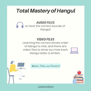 Total Mastery of Hangul - Complete Package/ Learning Korean Letters ...