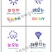 Printable Korean Vocabulary Flashcards About Weather/ Learning Korean ...
