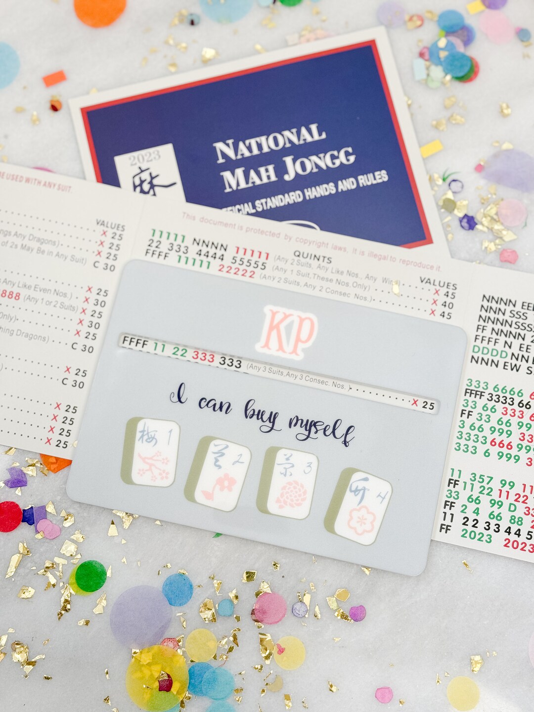 Mahjong Line Reader Accessory great Gift I Can Buy Myself Flower Tiles ...