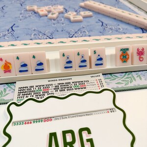 Mahjong Line Reader Accessory great Gift Wavy Edge With a Monogram - Etsy