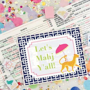 Mahjong Card (NMJL) Cover Sticker - Chinoiserie Collection (customize ...