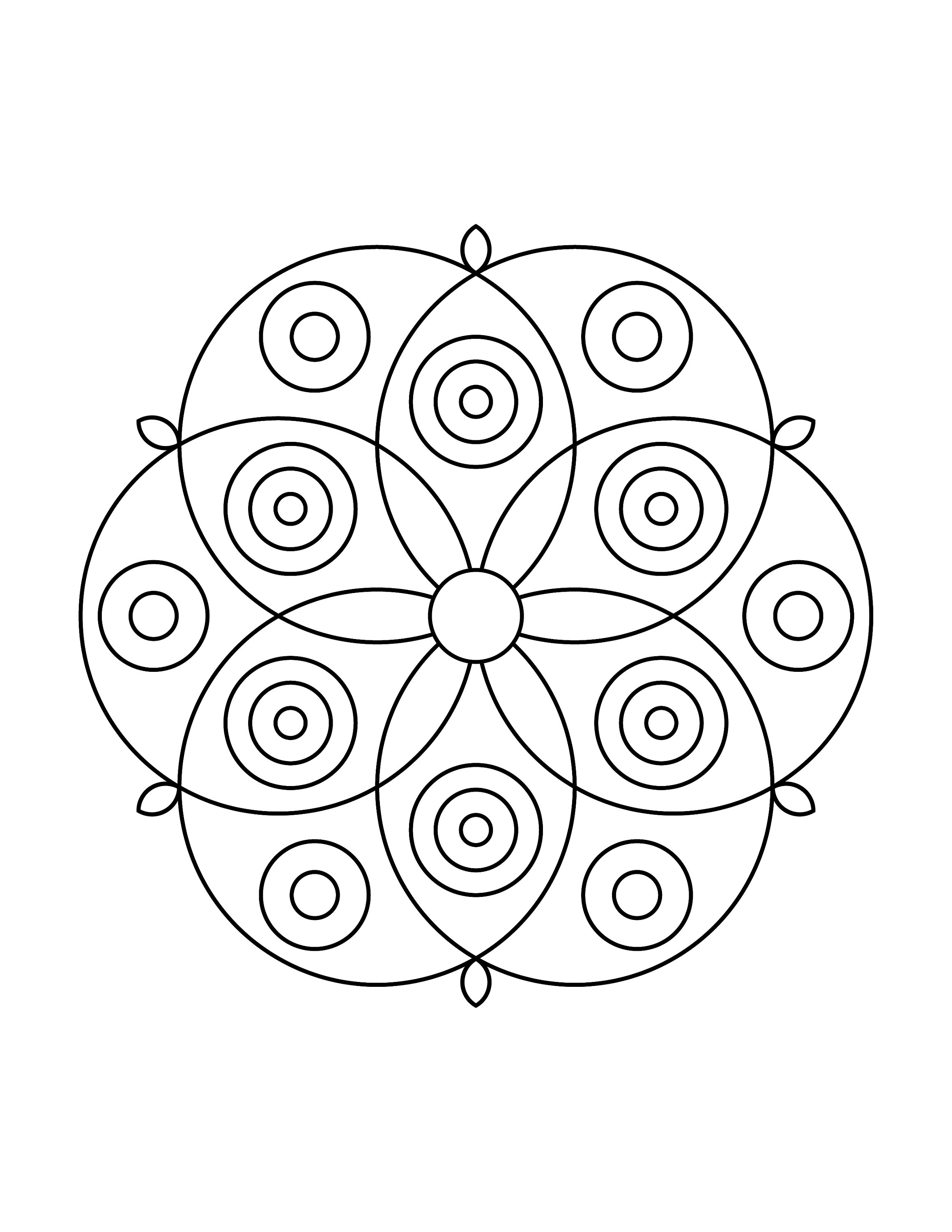 Fun Printable Easy Mandala 40 Pages of Coloring for Kids, Adults - Etsy