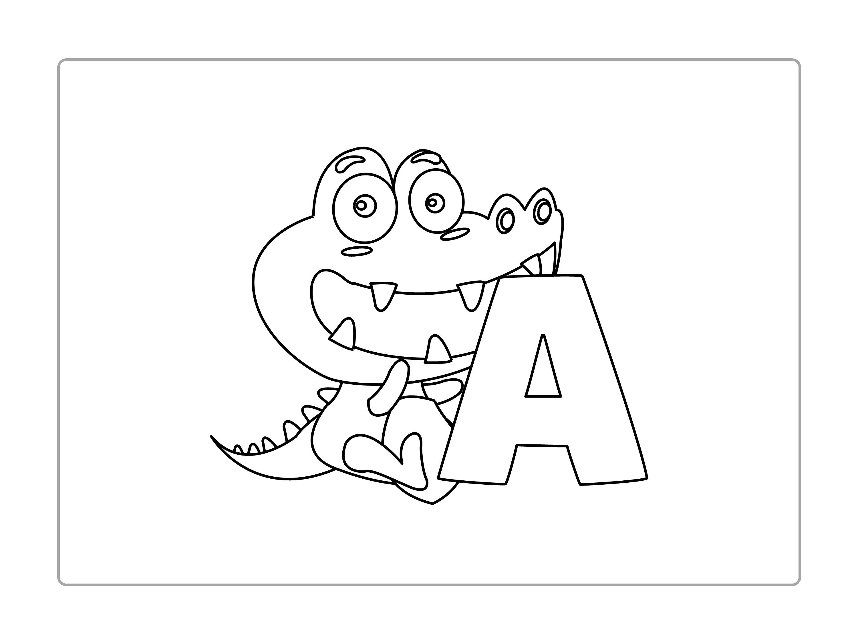 Easy Printable Alphabet Coloring Book for Kids, E-book - Etsy