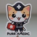 Paramedic Emergency Cat Stickers for Ambulance Laptop, Paramedic Week ...