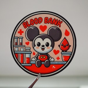 Blood Bank Cartoon Transfusion Medicine Laboratory Stickers for Laptop ...
