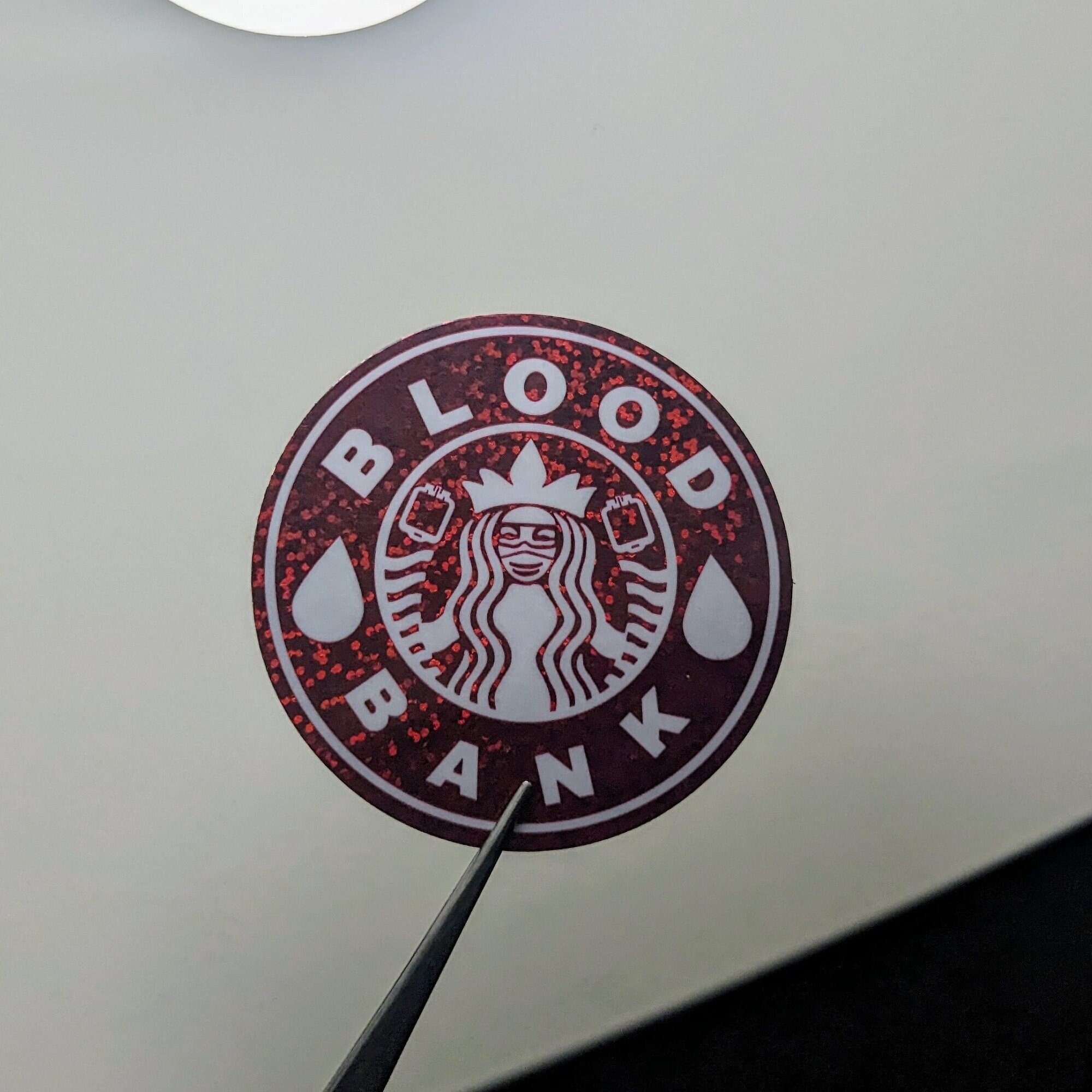 Blood Bank Glitter Transfusion Medicine Laboratory Stickers for Laptop ...