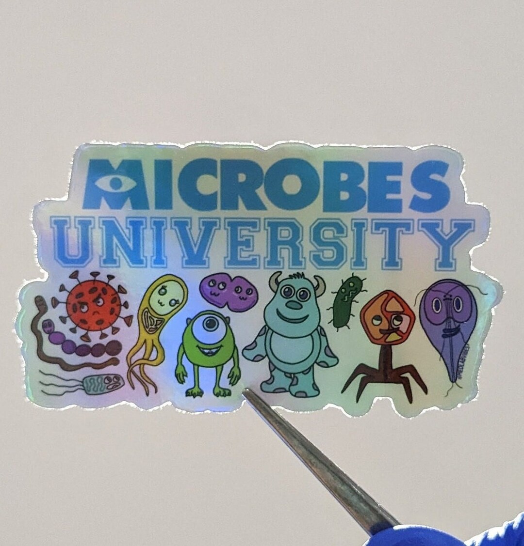Microbiology Germs Sticker for Laptop, Microbes Stickers Funny, Lab ...