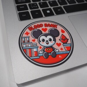 Blood Bank Cartoon Transfusion Medicine Laboratory Stickers for Laptop ...