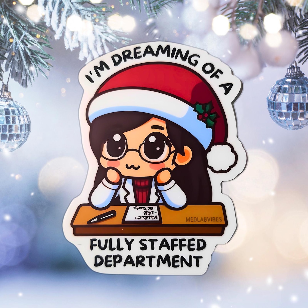Holiday Lab Stickers for Christmas Hospital Laptop, Nursing Blood Bank ...