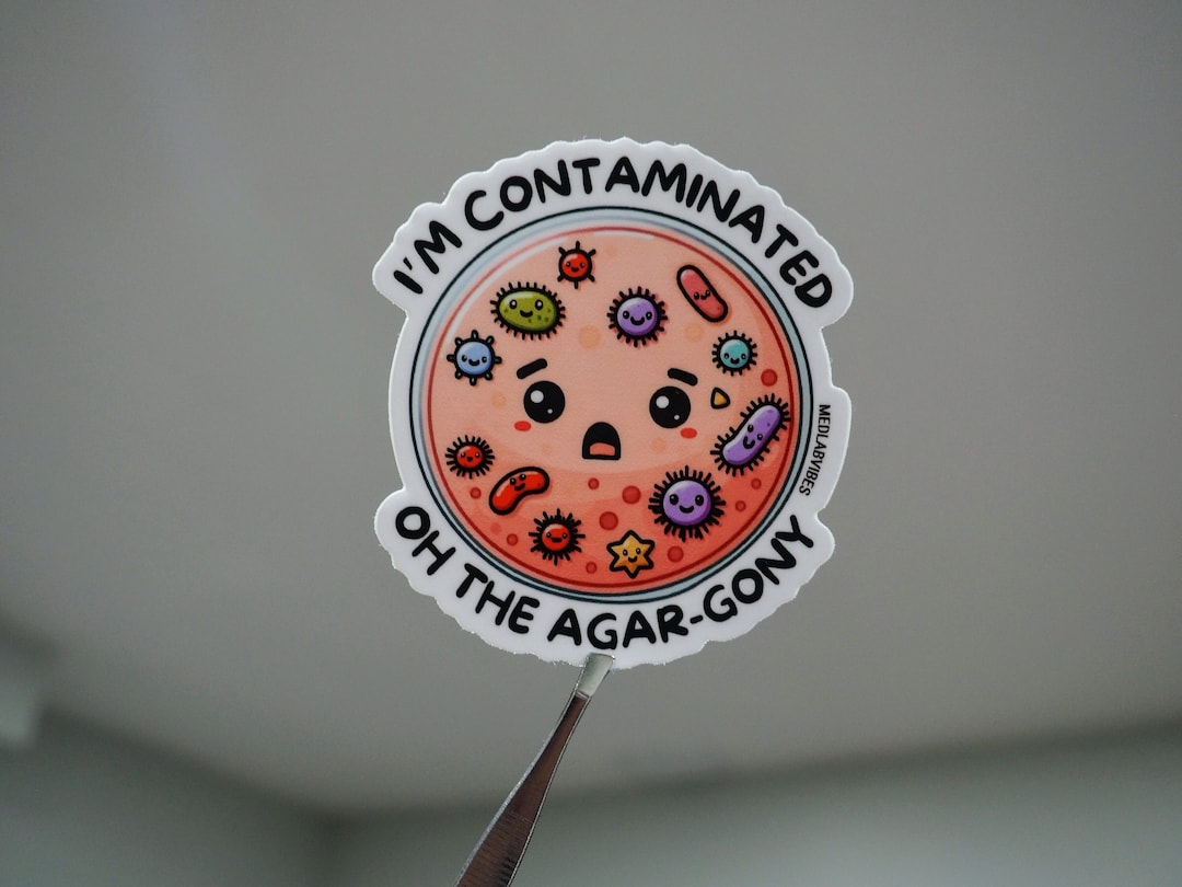 Microbiology Stickers for Bacteria Hospital Laptop, Agar Fungi Virus ...