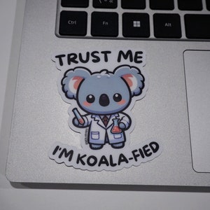 Kawaii Koala Stickers for Laboratory Laptop, Lab Science Funny Journal ...