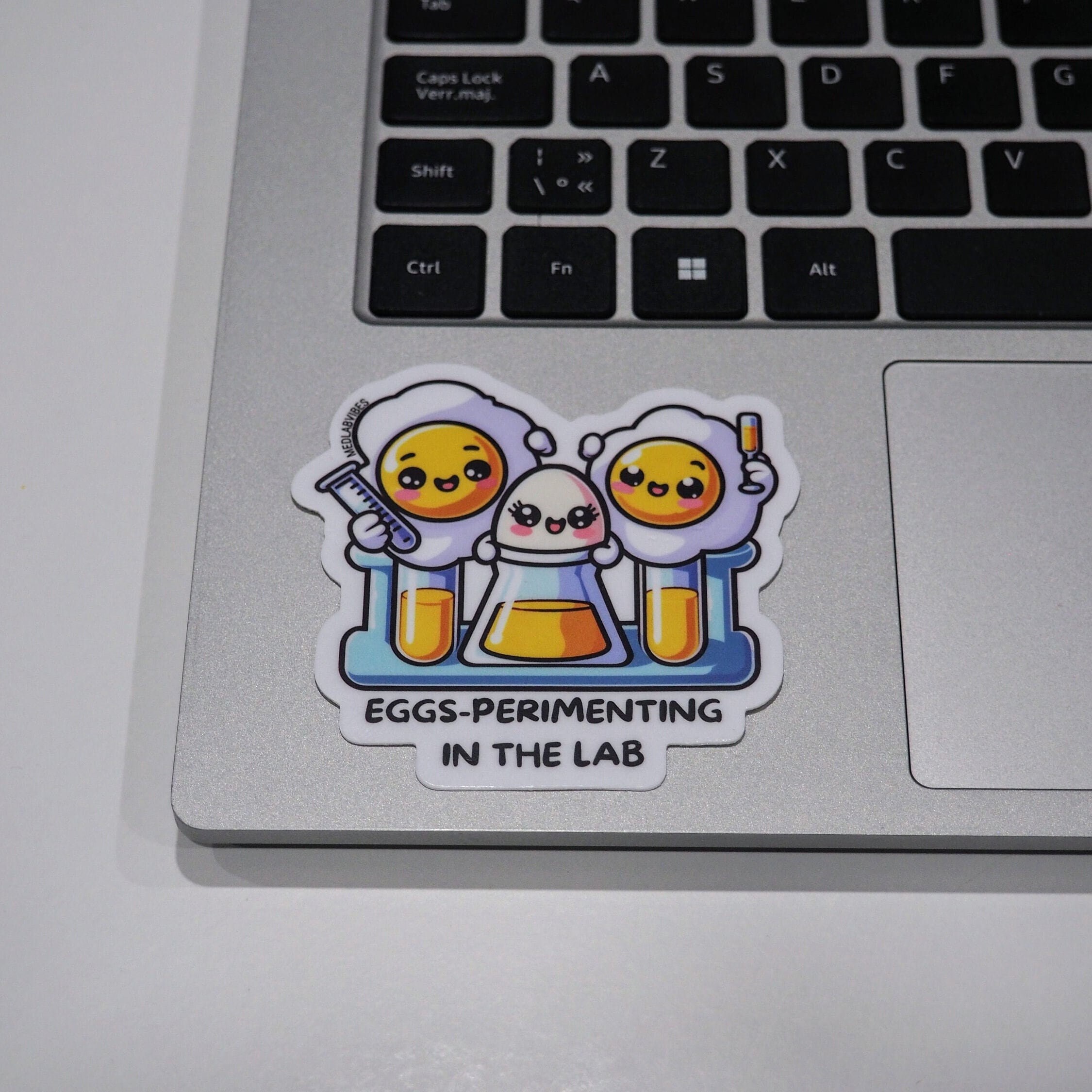 Egg Experiment Scientist Stickers for Laptop, Funny Laboratory Cute ...