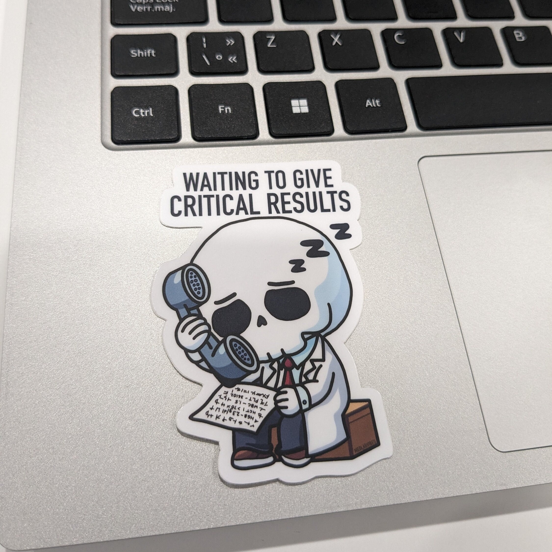 Critical Results Lab Sticker Skeleton Laboratory Sticker - Etsy