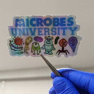Microbiology Germs Sticker for Laptop, Microbes Stickers Funny, Lab ...