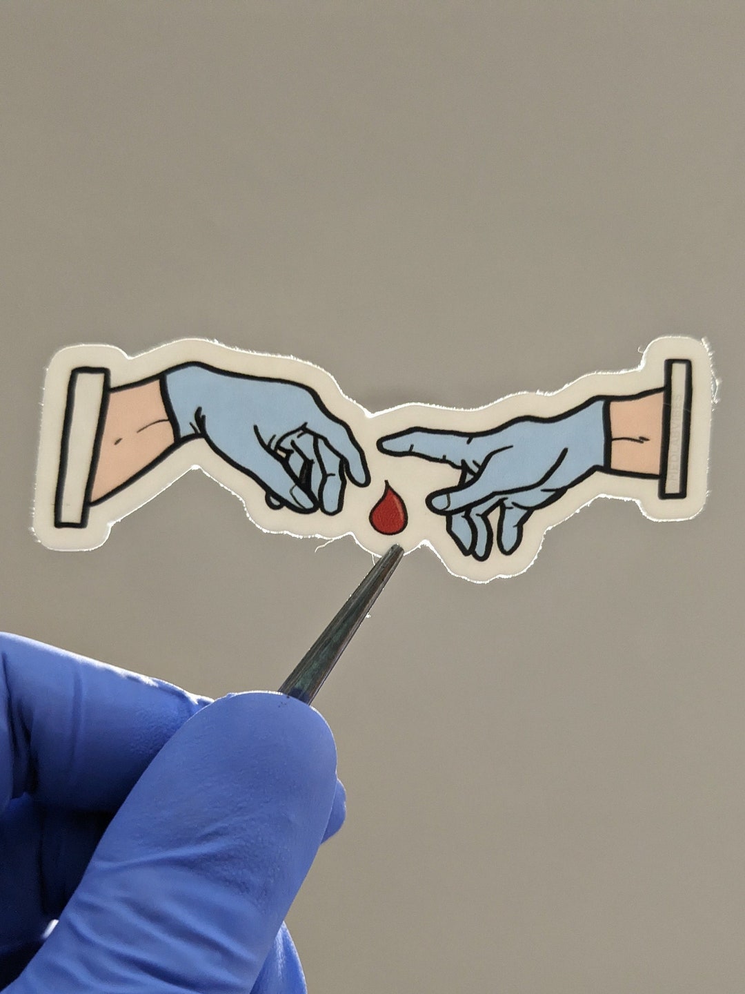 Blood Hand Laboratory Stickers for Laptop, Science Bible Funny ...