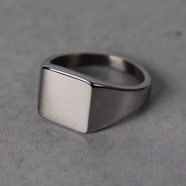Square Signet Ring - Etsy