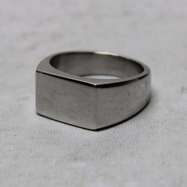 Silver Signet Ring Men - Etsy