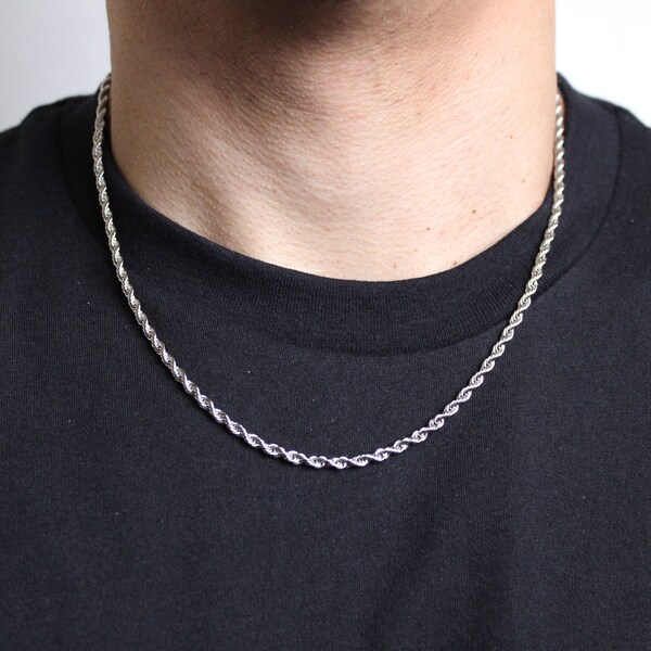 Silver Rope Chain - Etsy