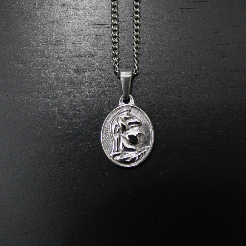 Silver Spartan Pendant Necklace & 3mm Rope Chain Set / - Etsy