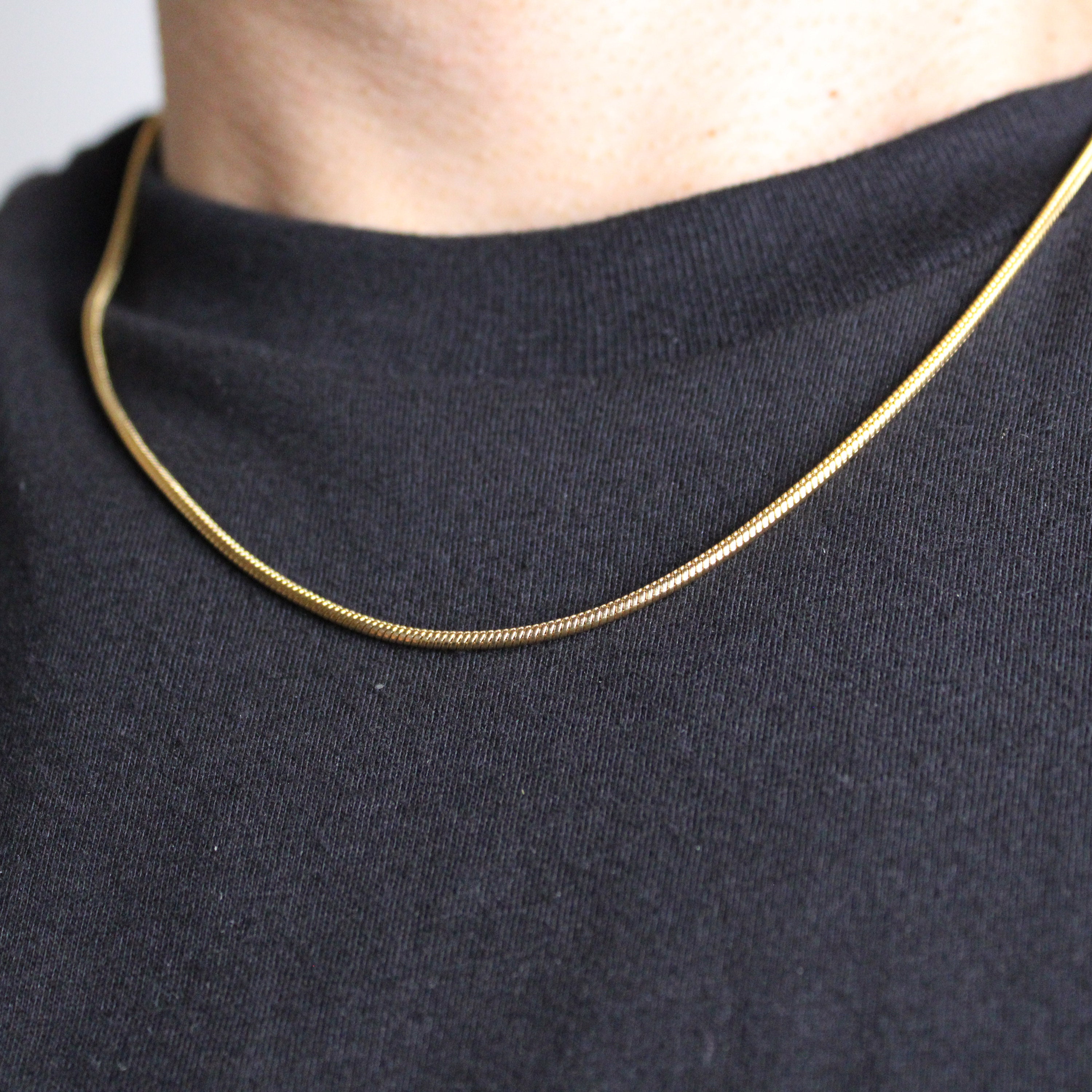 Gold 2mm Snake Chain Necklace 18 20 22 24 Stainless Steel / - Etsy