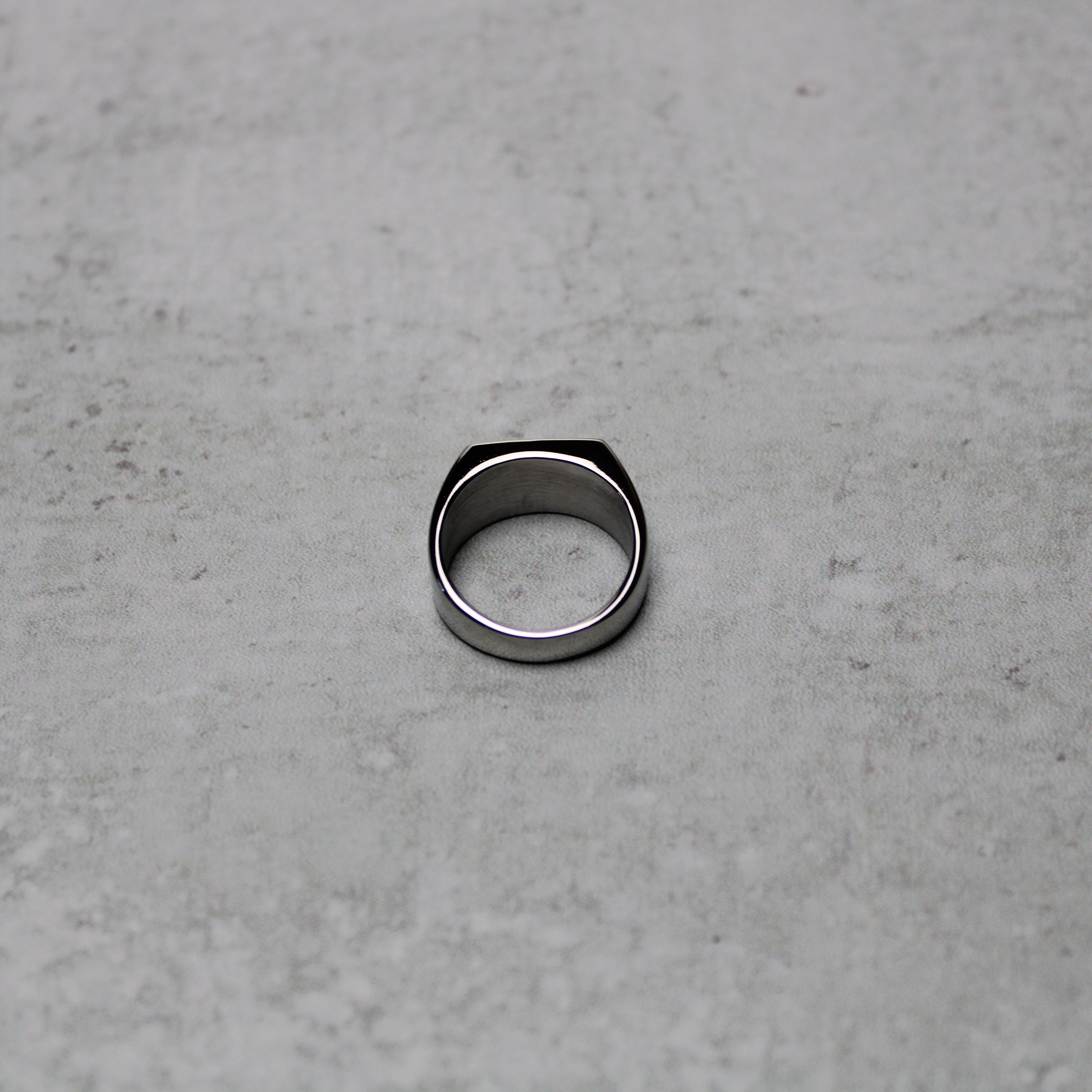 Silver Rectangle Signet Ring Stainless Steel 7-12 / Classic - Etsy