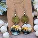Mountain and Tree Earrings, Wood Boho Dangle Earrings, Outdoorsy ...