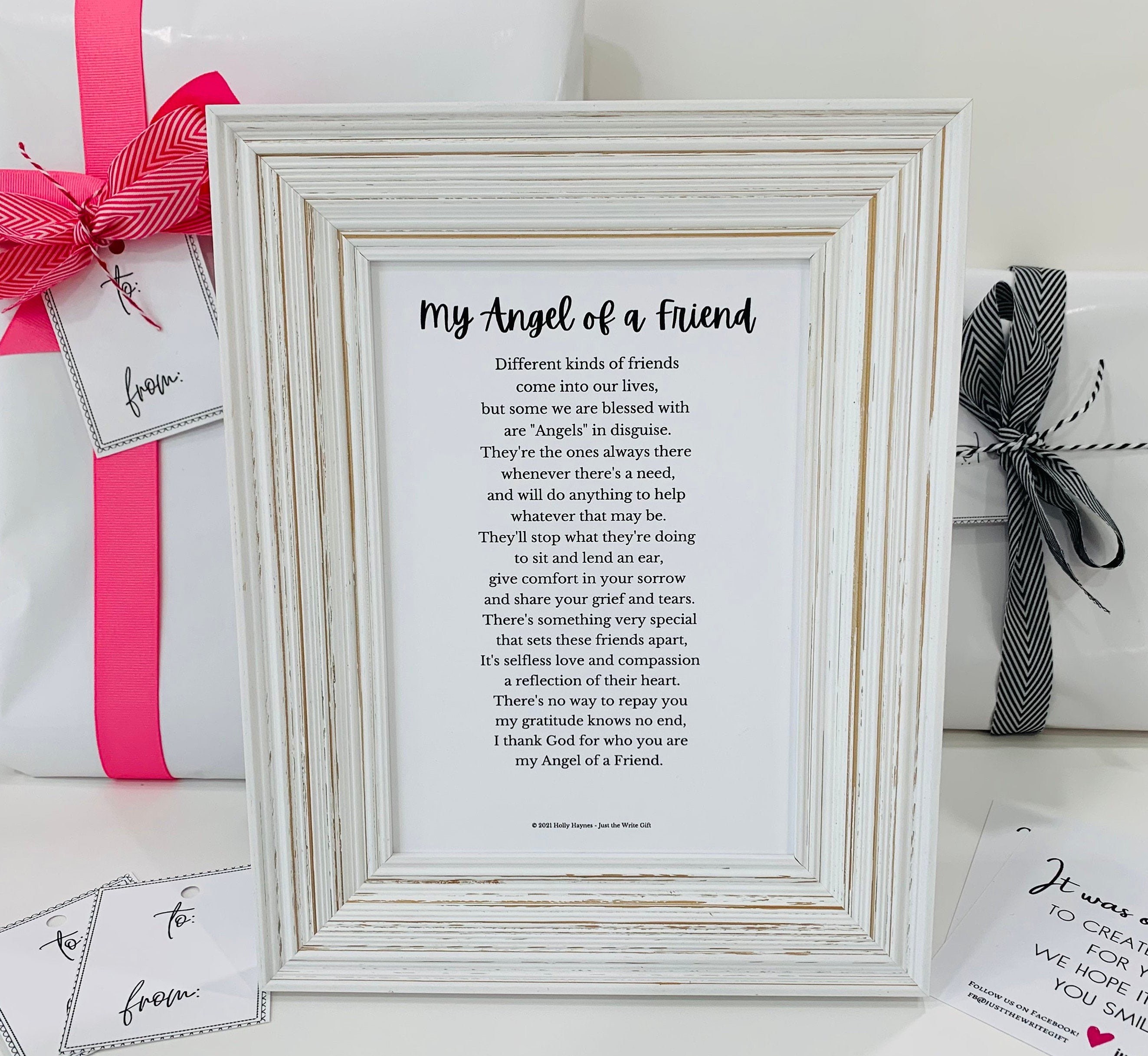 Angel Friendship Poem Framed Angel Poem Angel Poem Best | Etsy