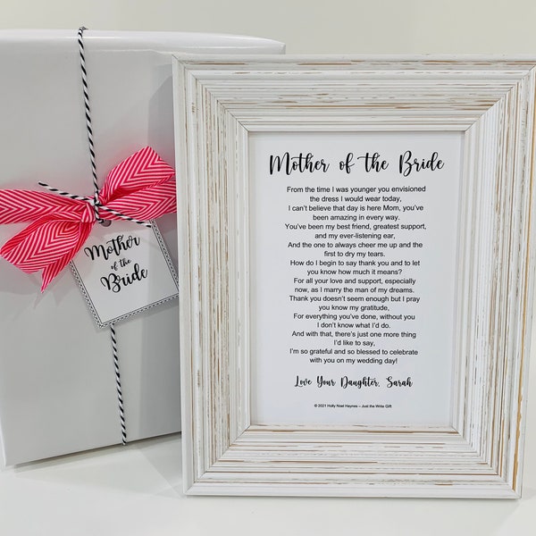 Mother of Bride Poem - Etsy