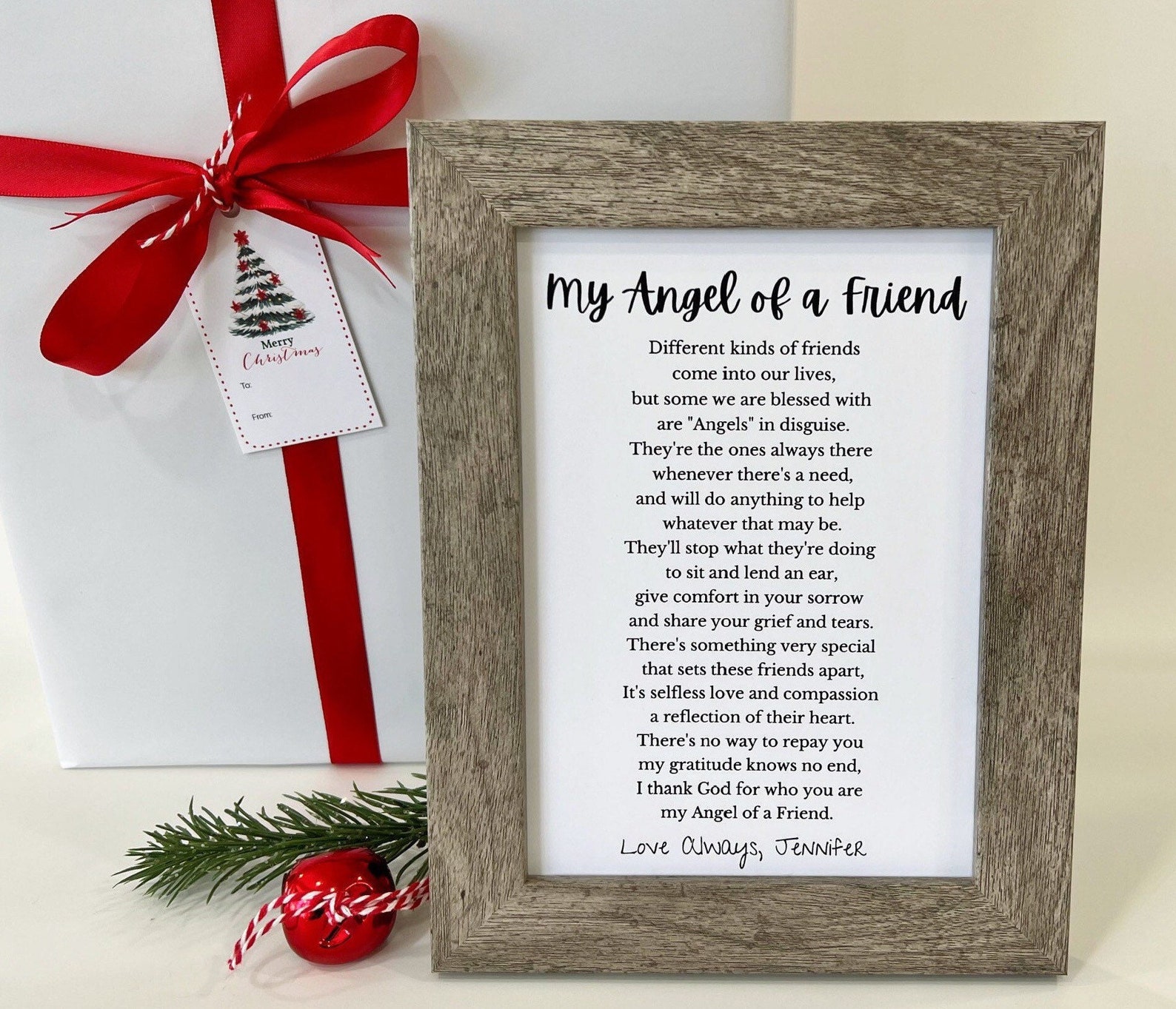 Best Friend Poem Framed Angel Friendship Poem Best Friend - Etsy