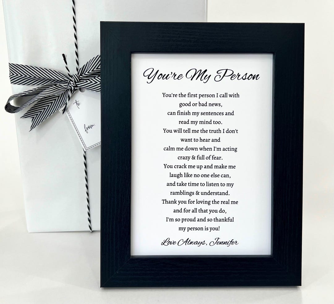 You're My Person Poem, Personalized Husband Poem, Wife Poem ...