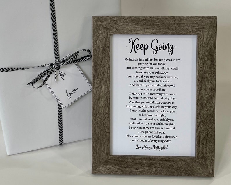 Hard Times Poem Hard Times Gift Framed Friendship Poem - Etsy