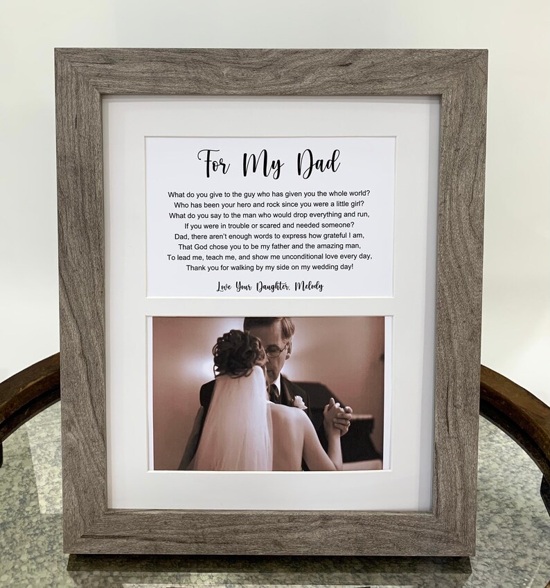 Father of the Bride Poem Personalized Framed Dad Poem | Etsy