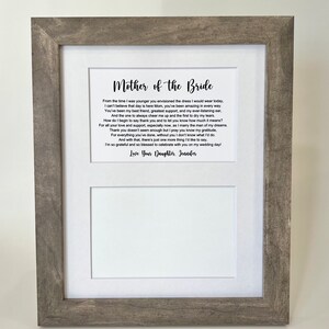 Mother of the Bride Poem, Framed Mother of the Bride Gift, Personalized ...