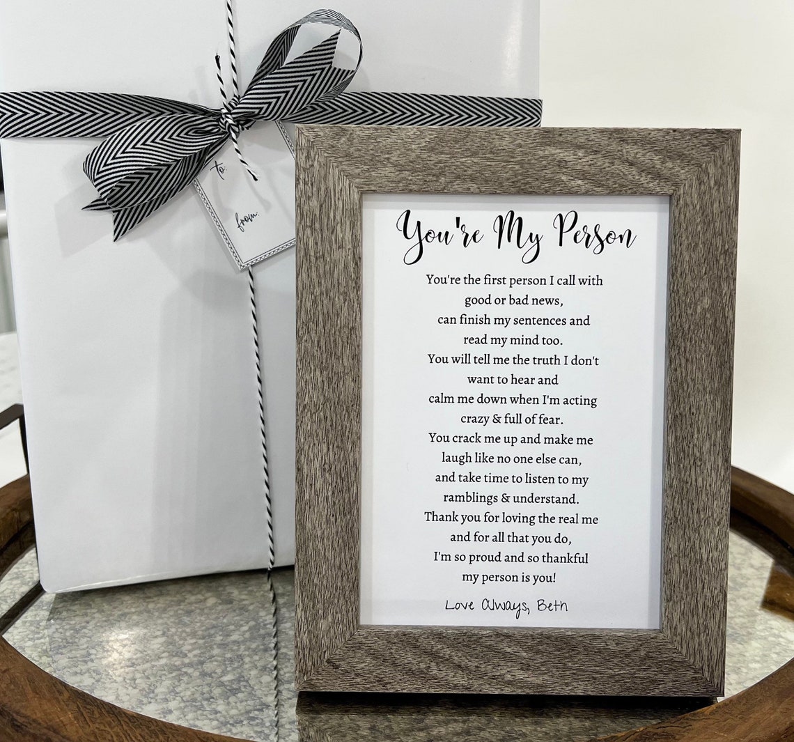 You're My Person Poem Personalized Husband or Wife Poem - Etsy