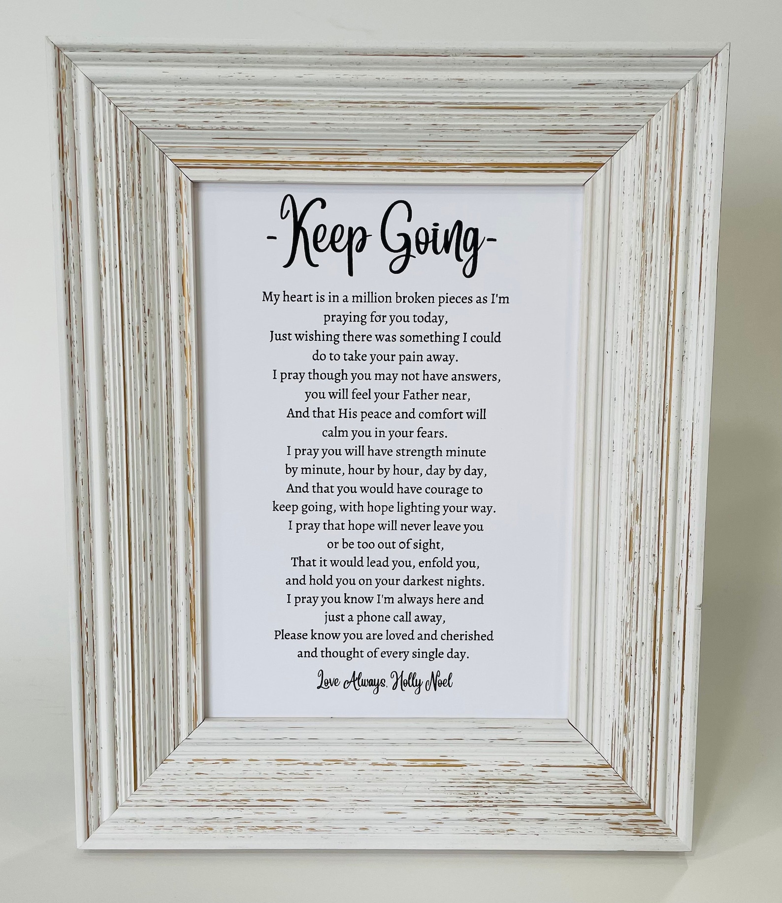 Framed Encouragement Poem: Personalized Sympathy Gift - Etsy
