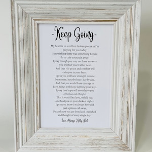 Hard Times Poem, Hard Times Gift, Framed Friendship Poem, Encouragement ...