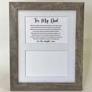 Father of the Bride Poem, Personalized Framed Dad Poem, Personalized ...