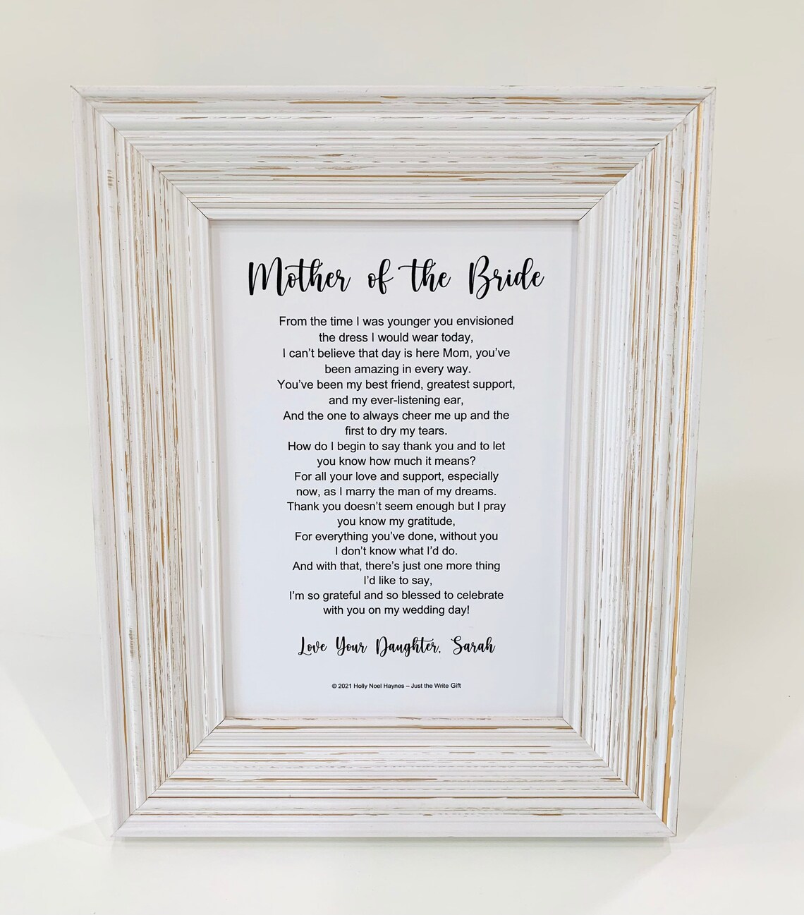 Mother of the Bride Poem Framed Mother of the Bride Gift - Etsy