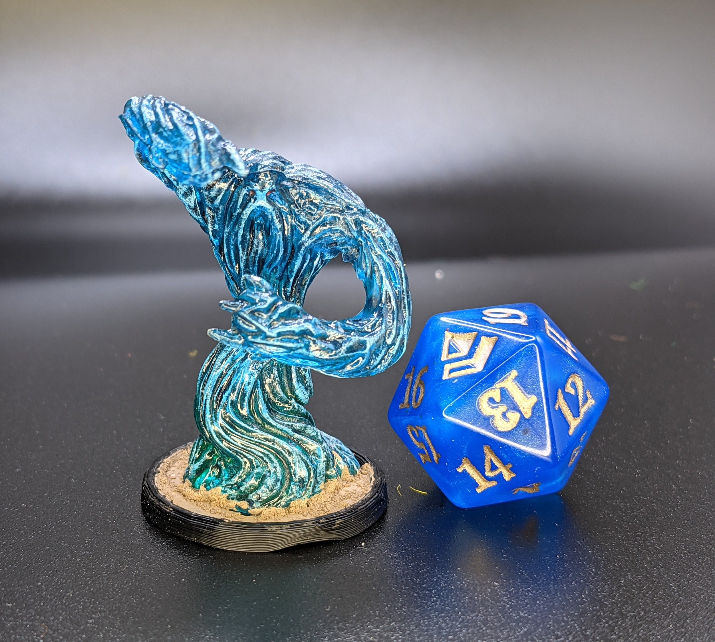 Medium Water Elemental Mini Painted - Etsy