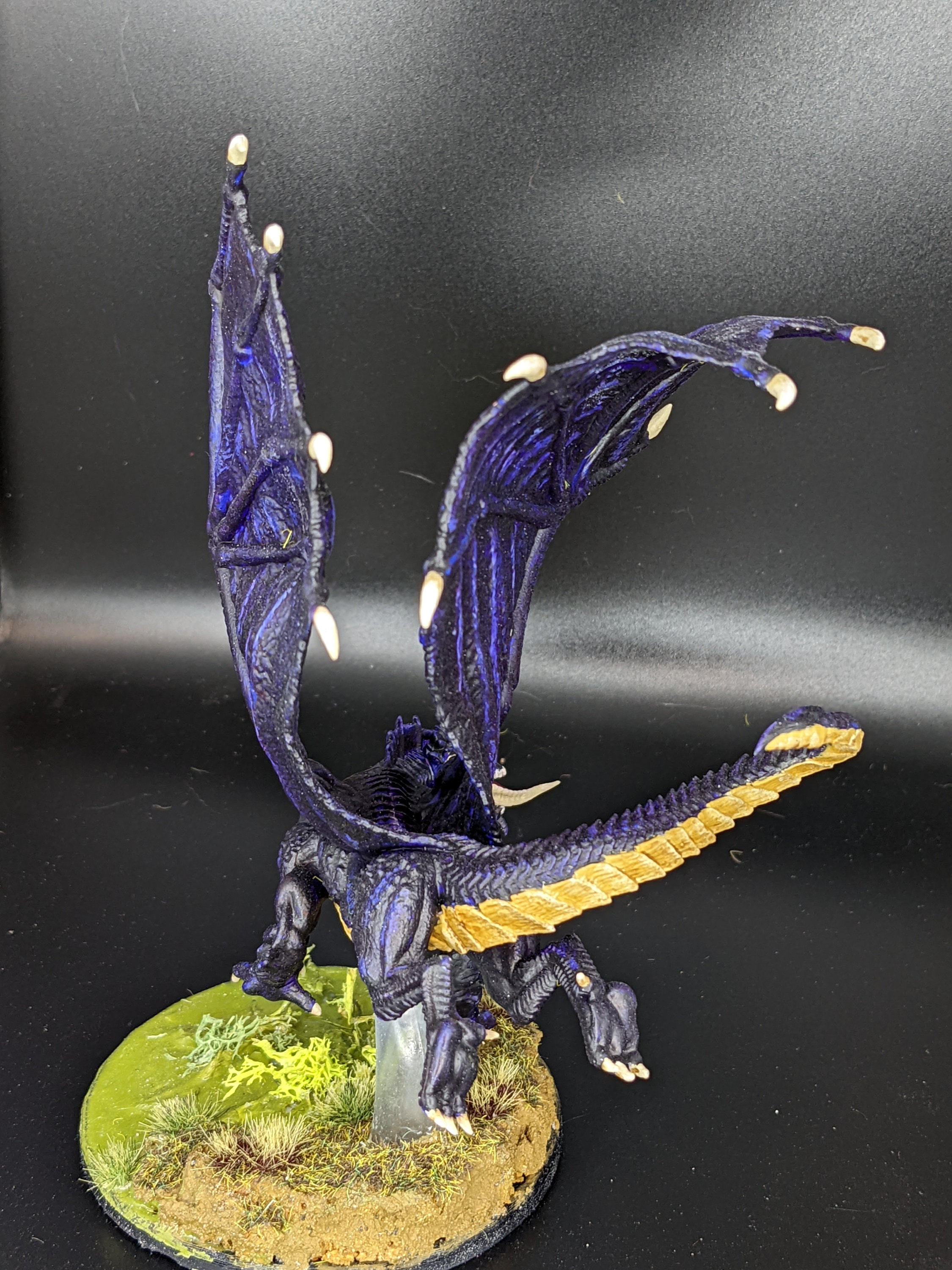 Painted Black Dragon Miniature | Etsy