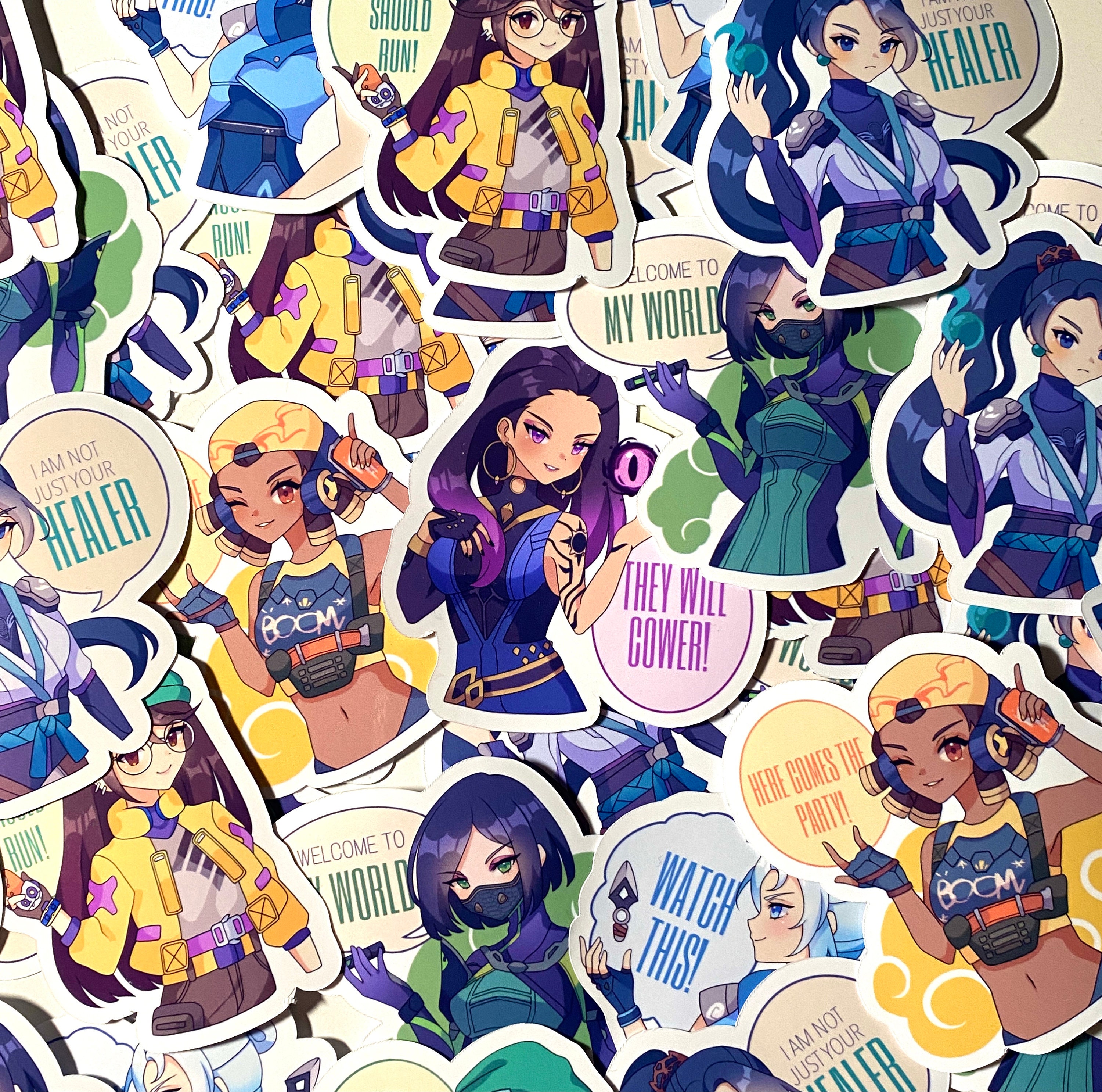 Valorant Stickers Set 1 Reyna Jett Sage Viper Raze Killjoy - Etsy.de