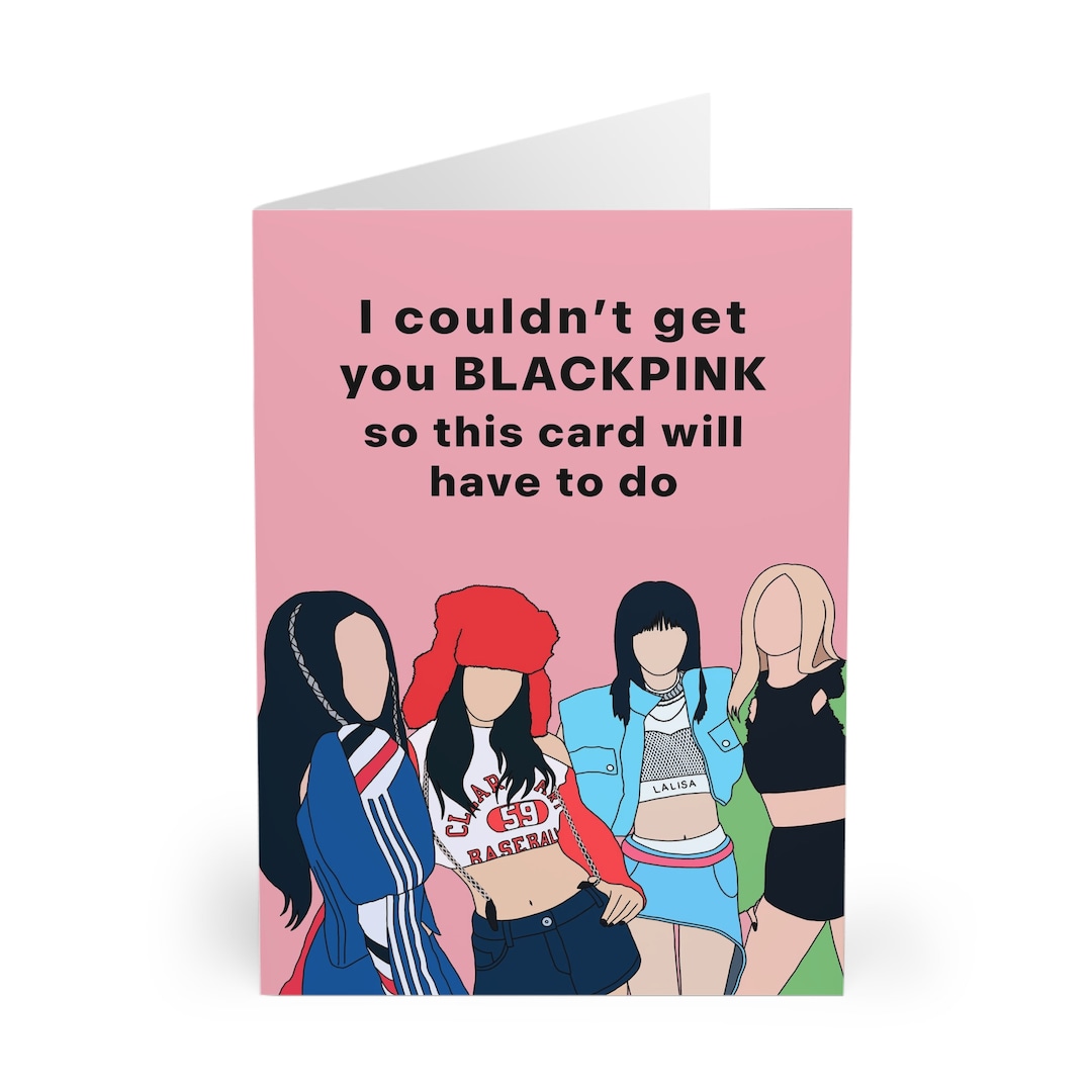 BLACKPINK Inspired Kpop Greetings Card K-pop, Birthday Card, BLINK A5 ...