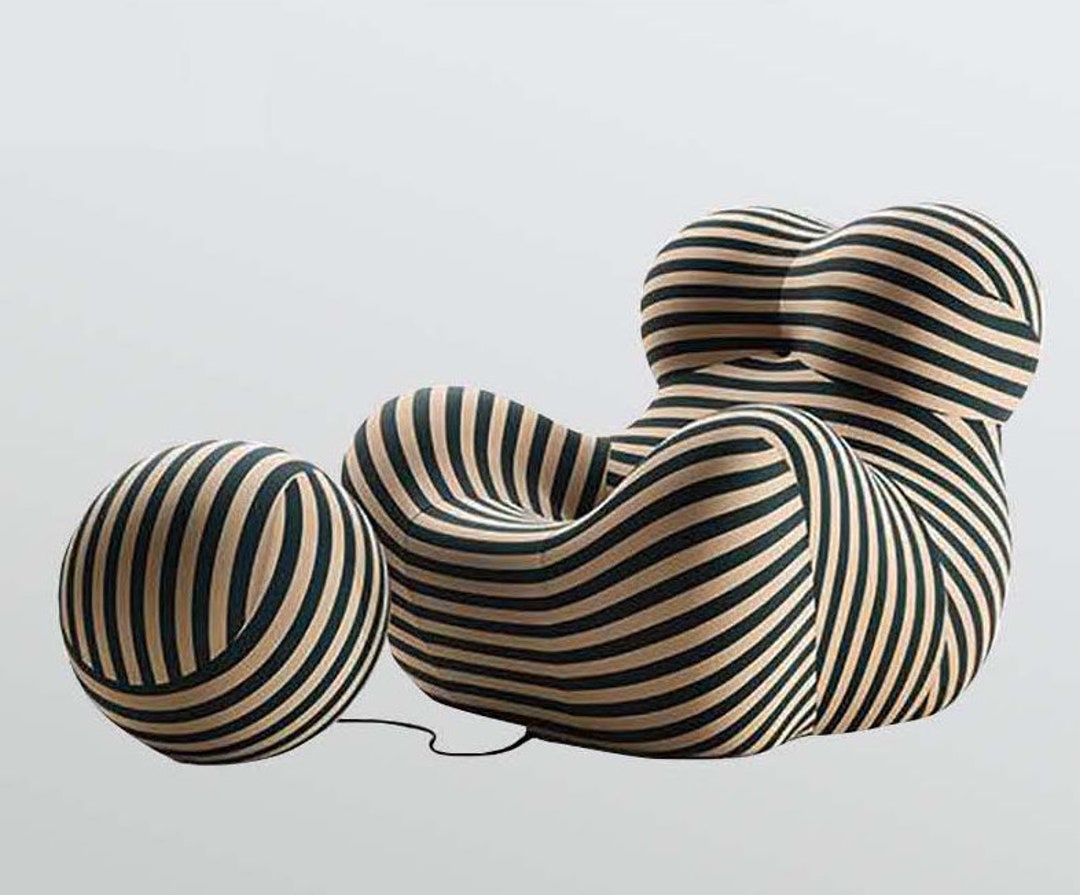 Ball Hug Armchair Footstool B&B ITALIA Serie up 2000 - Etsy